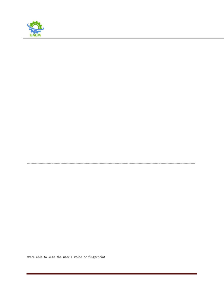 Biometric Access Control: Voice & Fingerprint | PDF | Biometrics ...