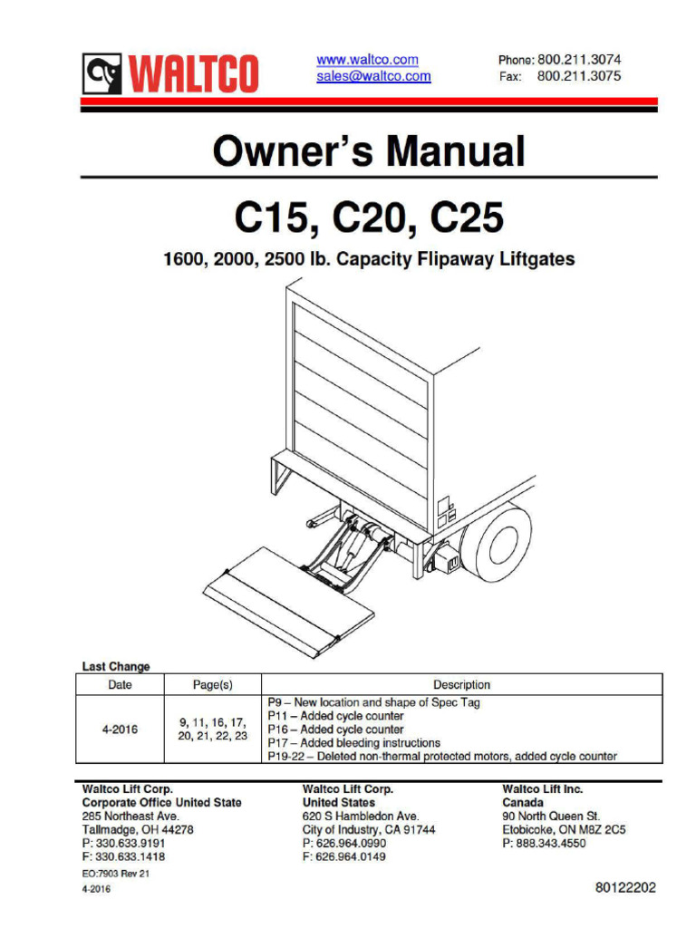 Waltco Liftgate Troubleshooting Guide | PDF | Troubleshooting | Pump
