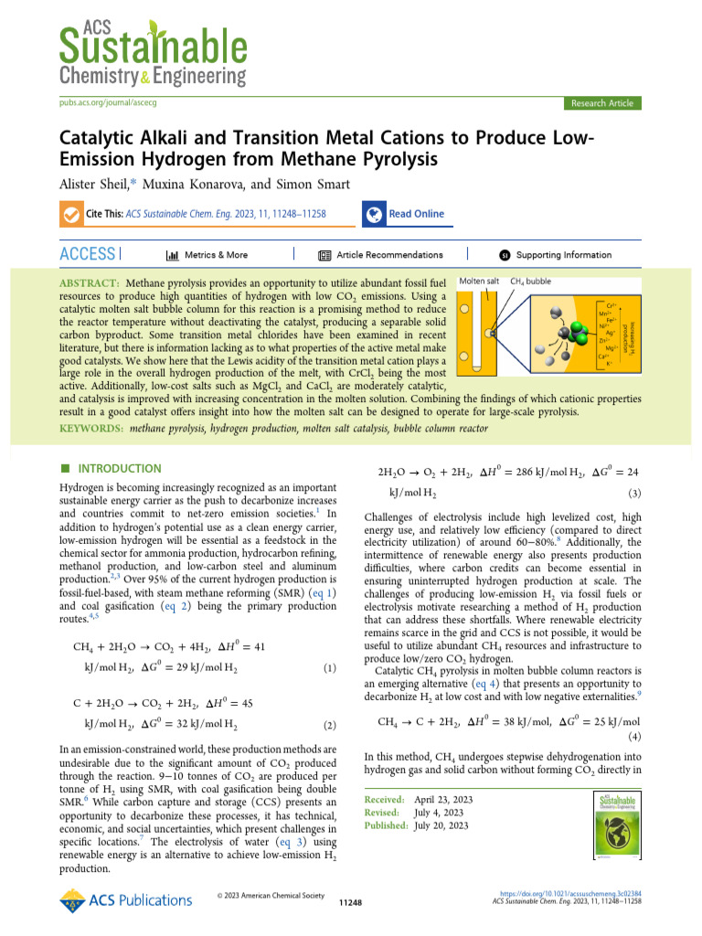 Catalytic Alkali and Transition Metal Cations To Produce Low | PDF ...