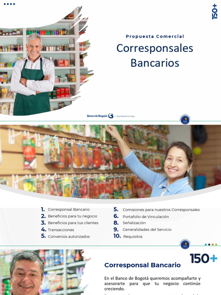 Propuesta Comercial Corresponsales Bancarios BDB Tradicionales 2024 | PDF | Bancos | Tarjeta de ...