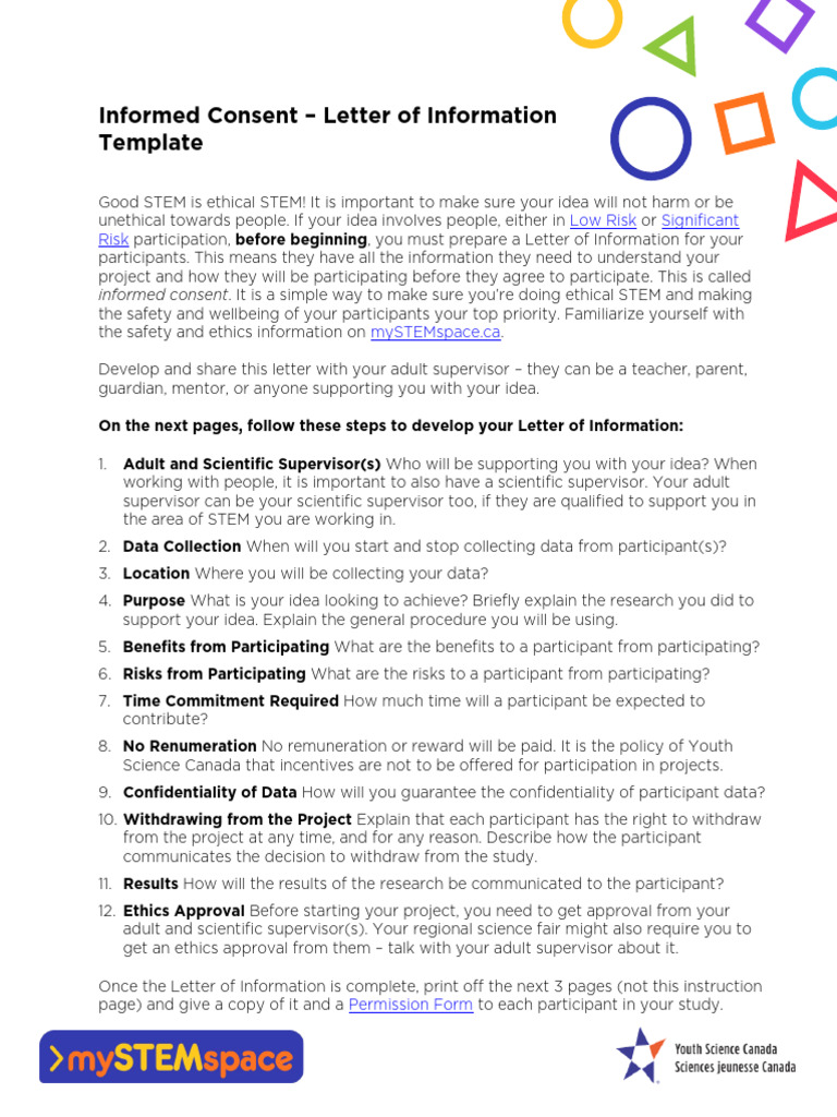 Letter of Information Informed Consent | PDF | Informed Consent