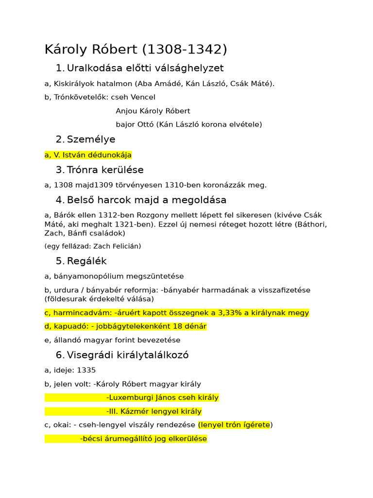 Károly Róbert | PDF