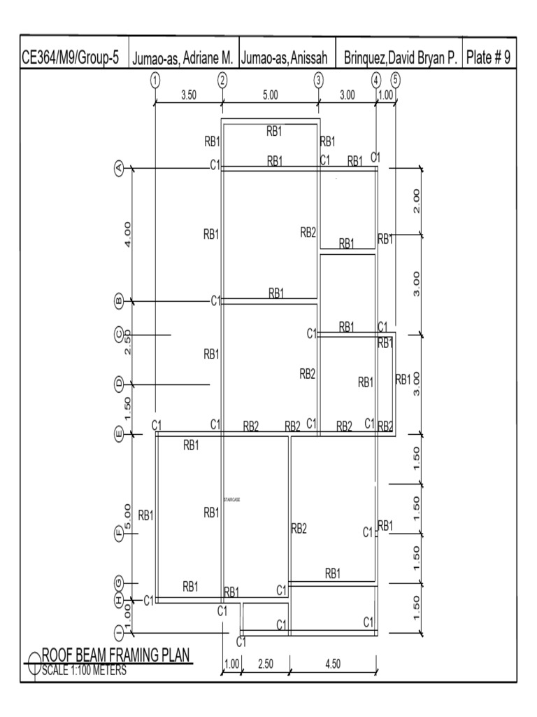 Roof Beam Framing Plan-Plate 9 | PDF