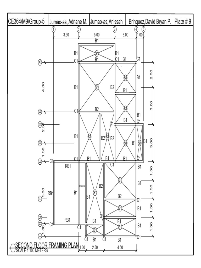 Second Floor Framing Plan-Plate 9 | PDF