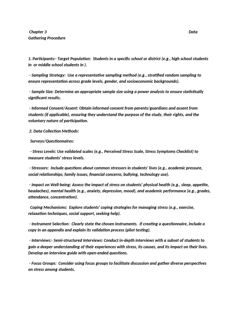 Data Gathering-WPS Office Chapter 3 | PDF | Statistics | Survey Methodology