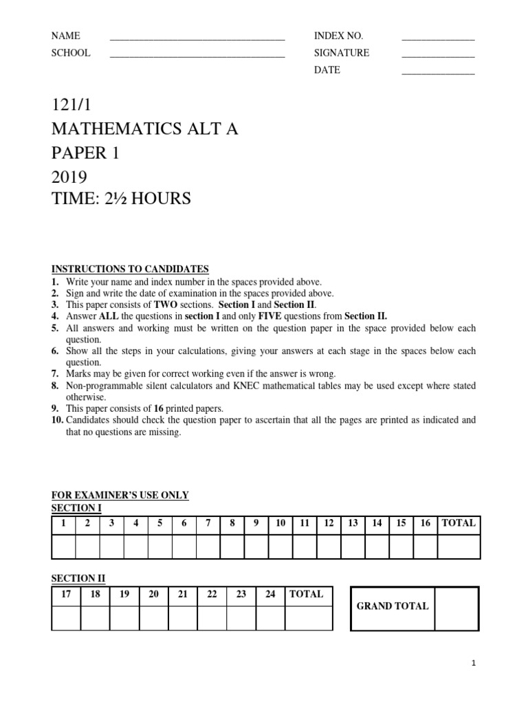 f4 Maths RK 2019 pp1 - Final | PDF | Applied Mathematics | Mathematics