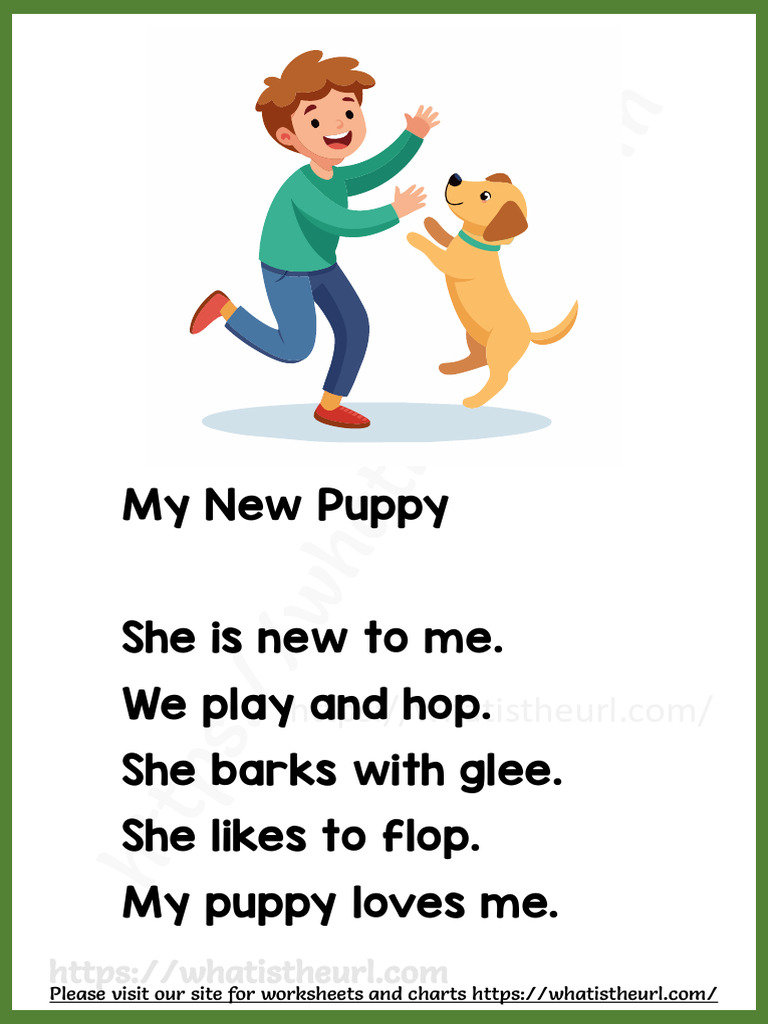 My New Puppy Reading Comprehension Passage | PDF