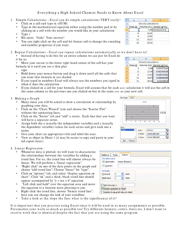 Handout Graphing | PDF | Microsoft Excel | Teaching Mathematics