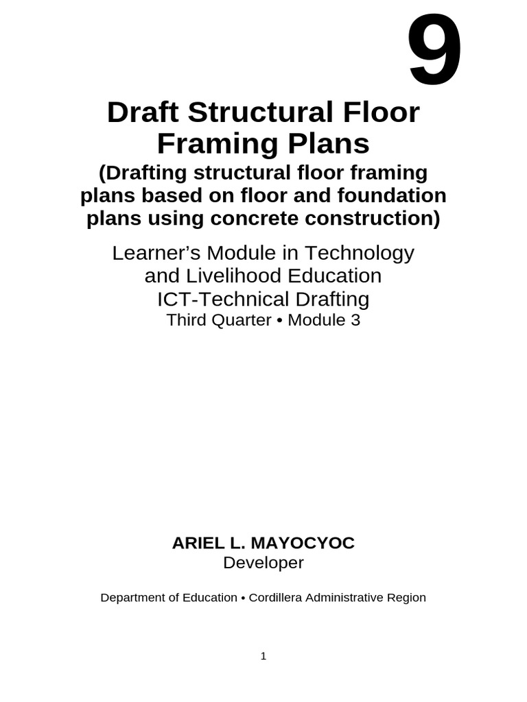 Drafting Concrete Floor Framing Plans | PDF | Beam (Structure) | Concrete