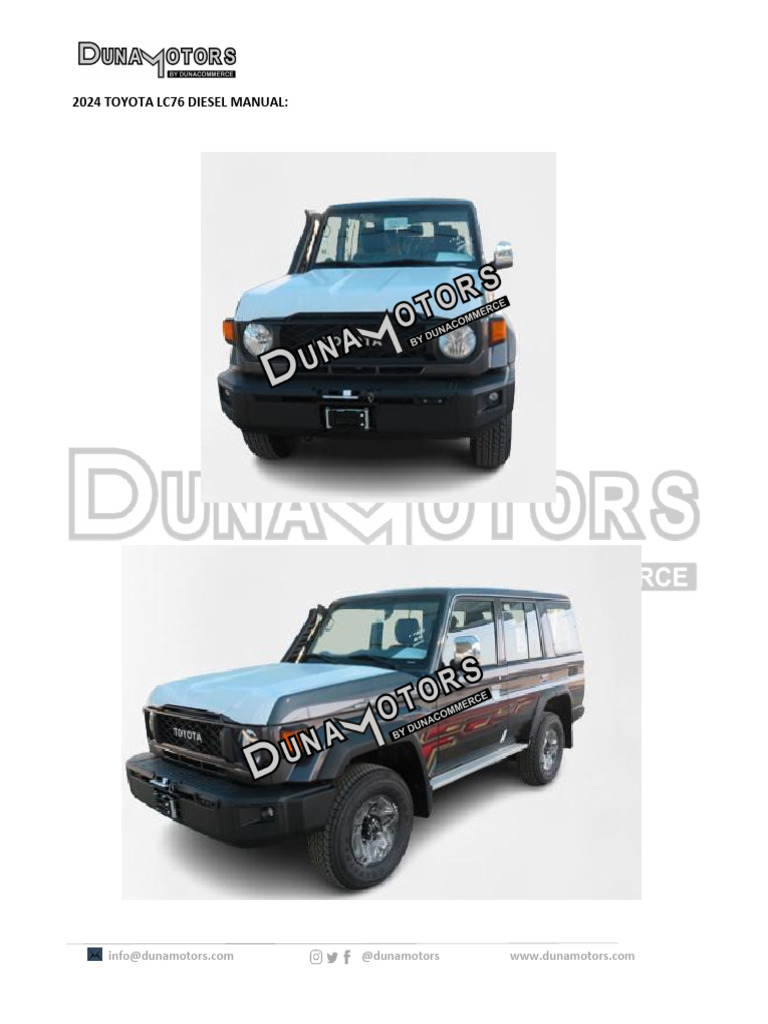 2024 Toyota LC76 Specifications Overview | PDF | Motor Vehicle | Land ...