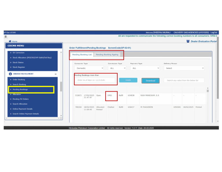Pending Booking | PDF