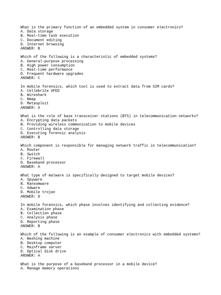 Digital Forensics Full Mcqs | PDF | Computer Network | Malware