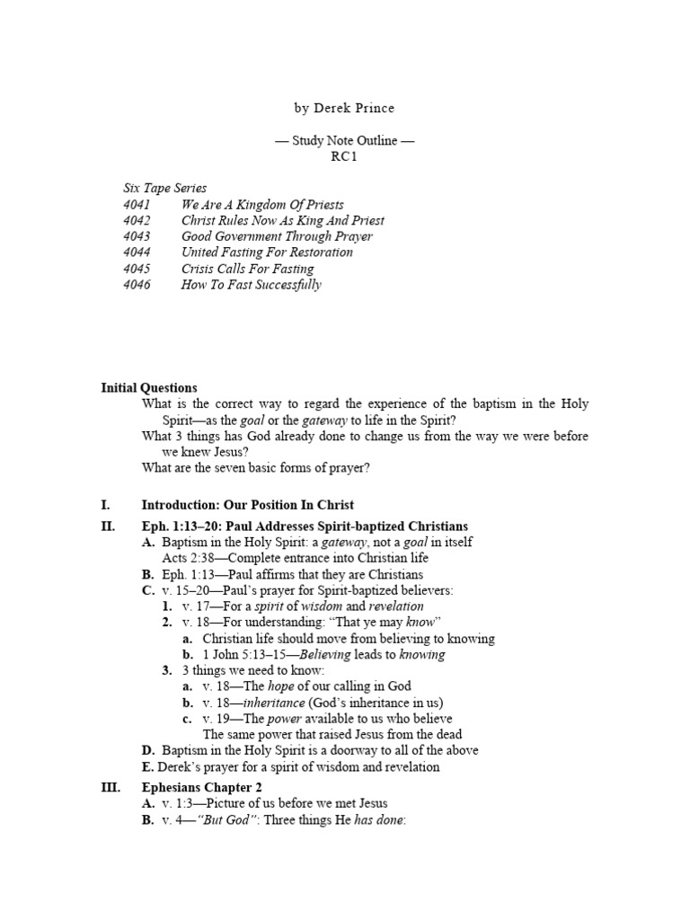 60dd44147a747cdc4bff9961 Reigning Now With Christ RC1ol | PDF | Prayer ...