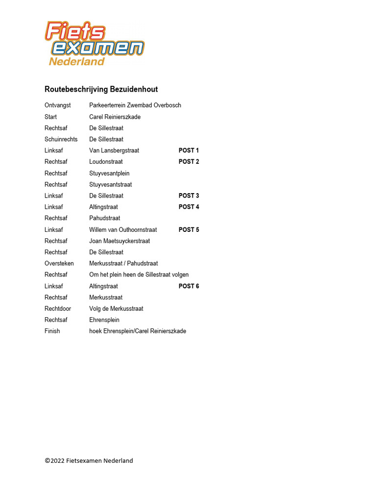 Routebeschrijving Bezuidenhout Download | PDF
