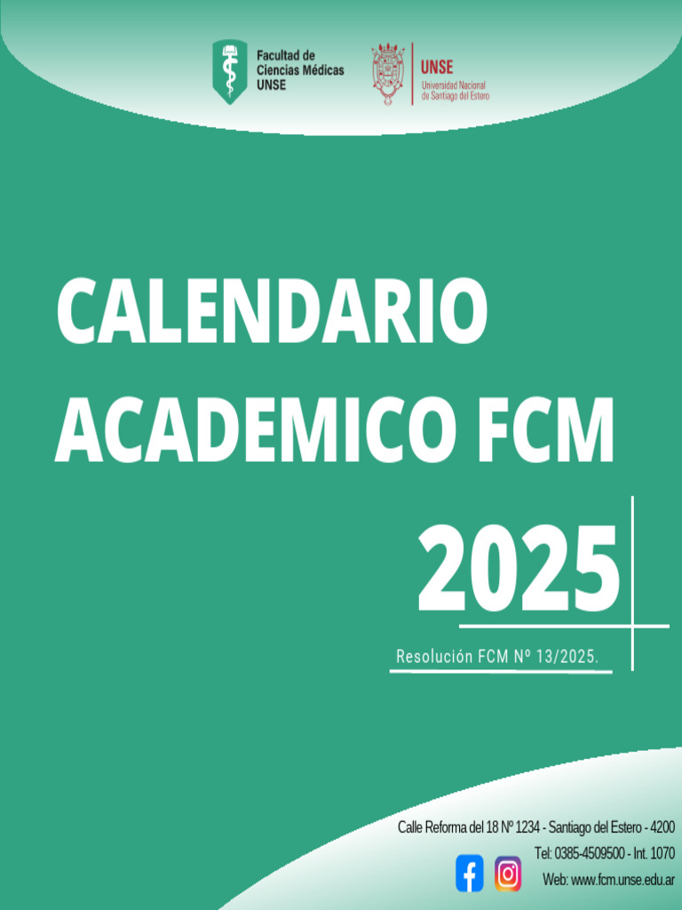 2025 Calendario Academico FCM | PDF | Educación más alta | Etapas educativas