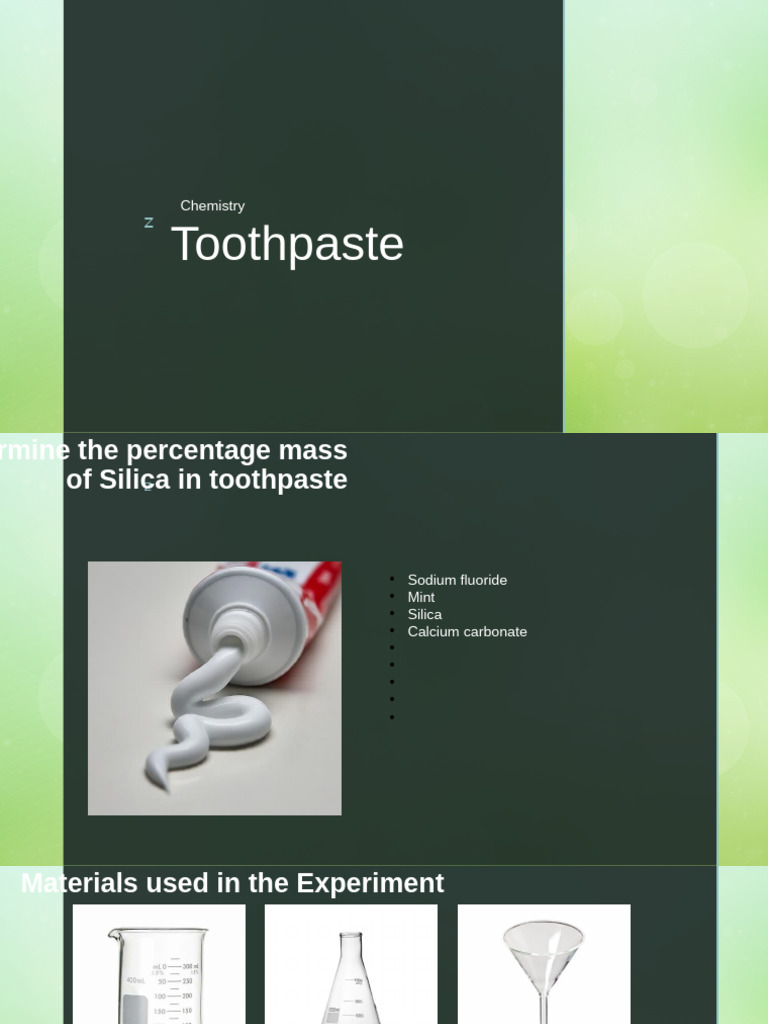 Toothpaste: Chemistry | PDF