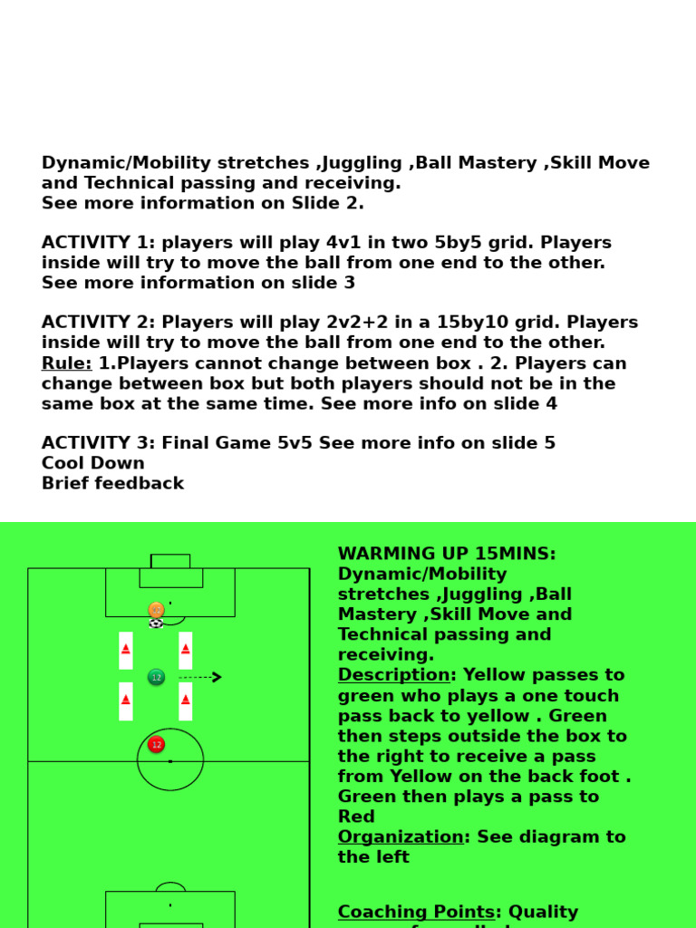 Creating Space and Goal Scoring Opportunity in The Oppenents Half | PDF ...