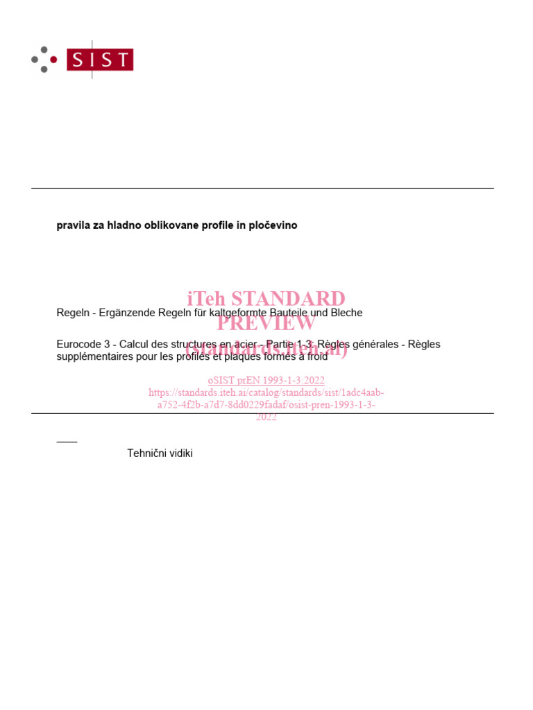 Eurocode 3: Cold-Formed Steel Design | PDF | Buckling | Bending
