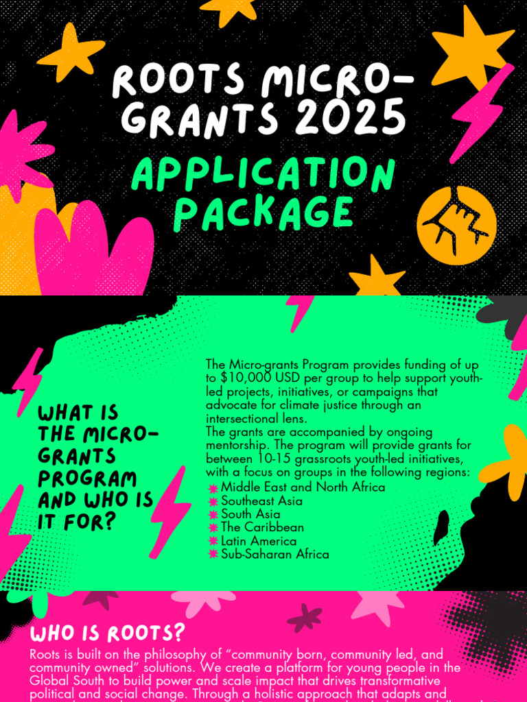 2025 Roots Micro-Grants Application Guide | PDF | Community | Budget