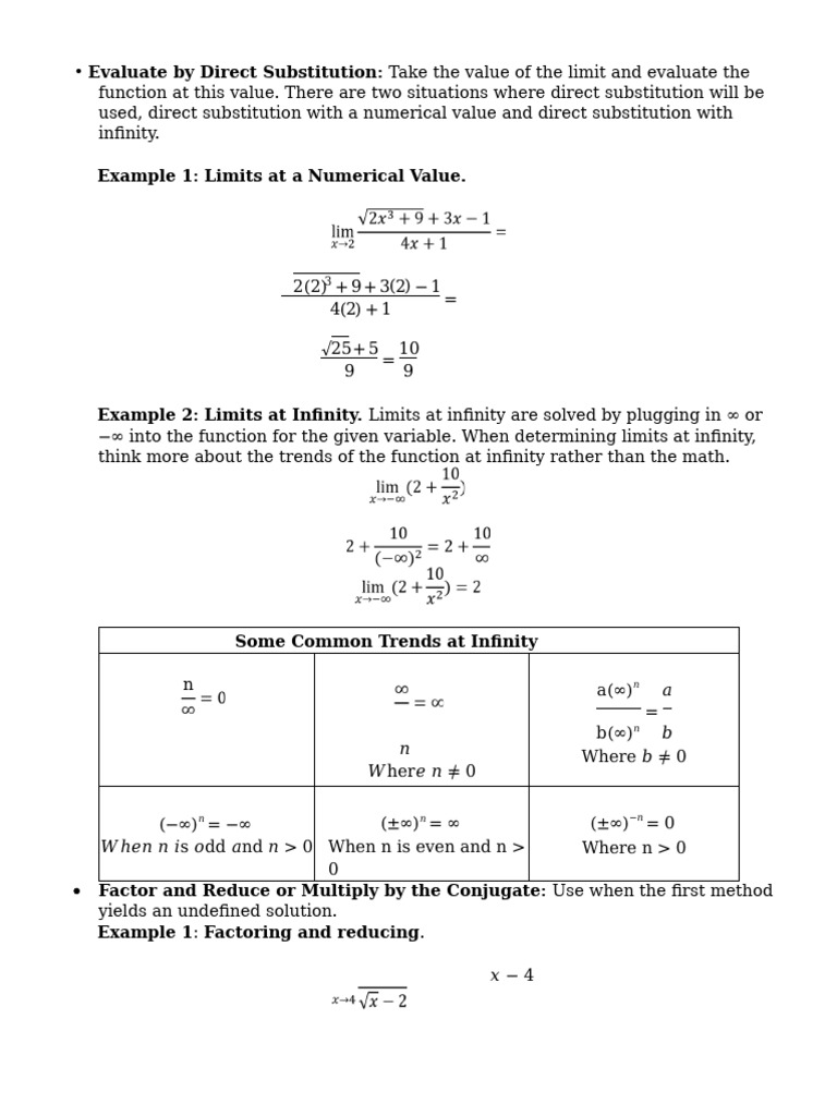 Calculus Limits | PDF | Limit (Mathematics) | Function (Mathematics)
