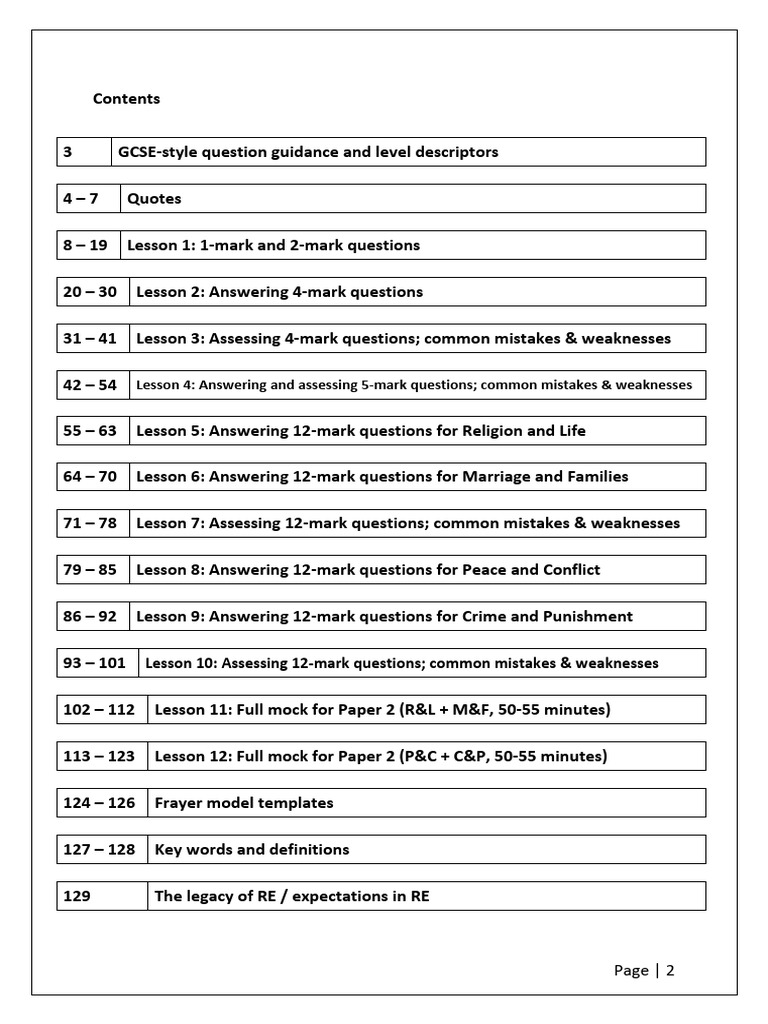 GCSE Religious Studies Question Guide | PDF | Genesis Creation ...