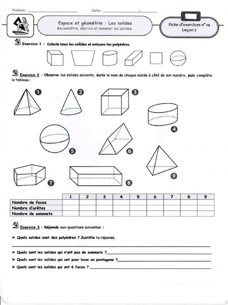Ex Solides CM1 | PDF