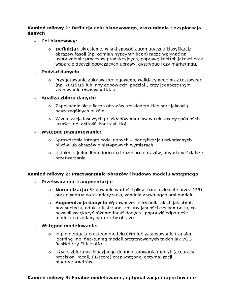 Opis Na Potrzeby Projektu 1 Hyacinth Bean Image Dataset | PDF