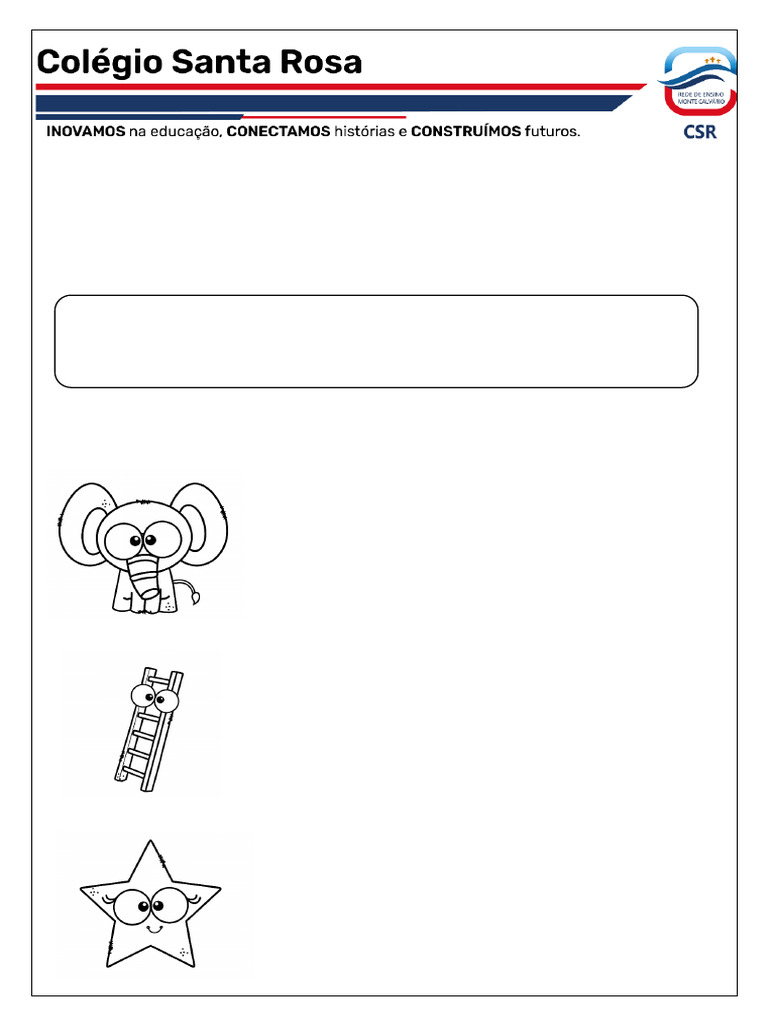 Atividade de Identificação da Vogal E | PDF