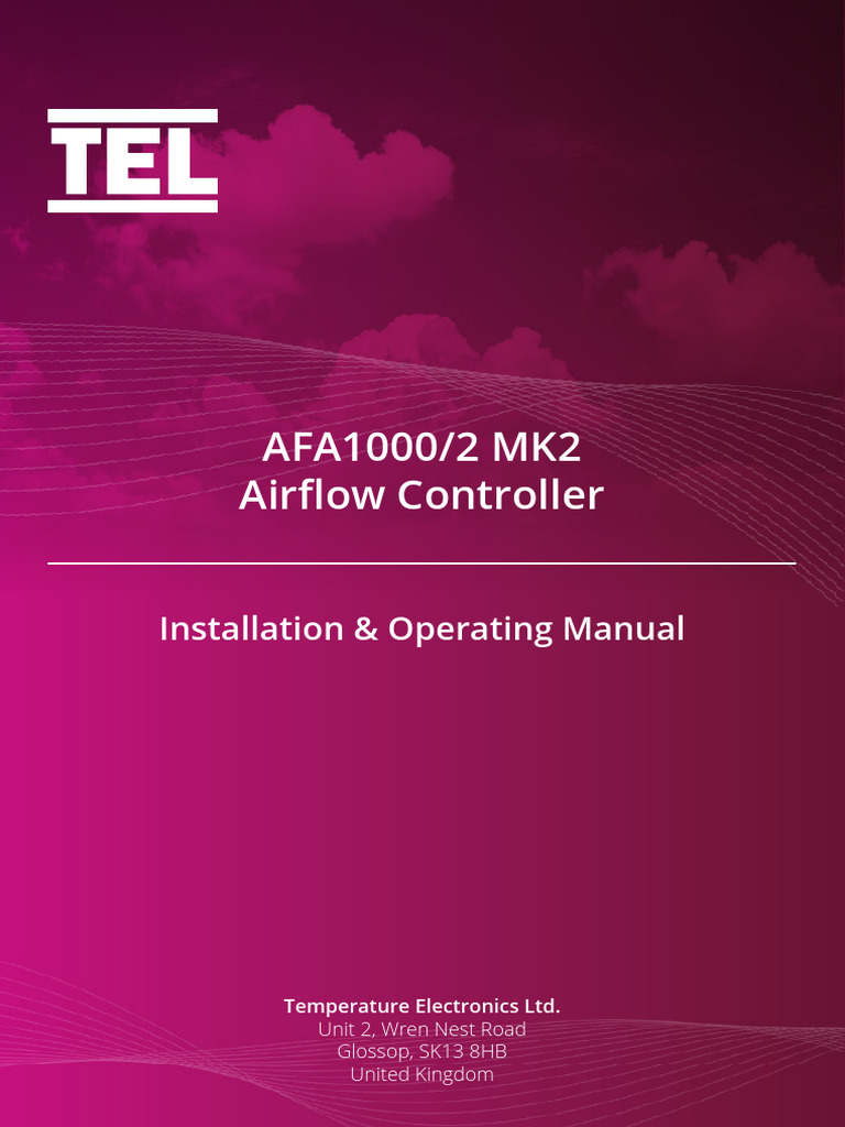 AFA1000/2 MK2 Airflow Monitor Manual | PDF | Switch | Computer Monitor
