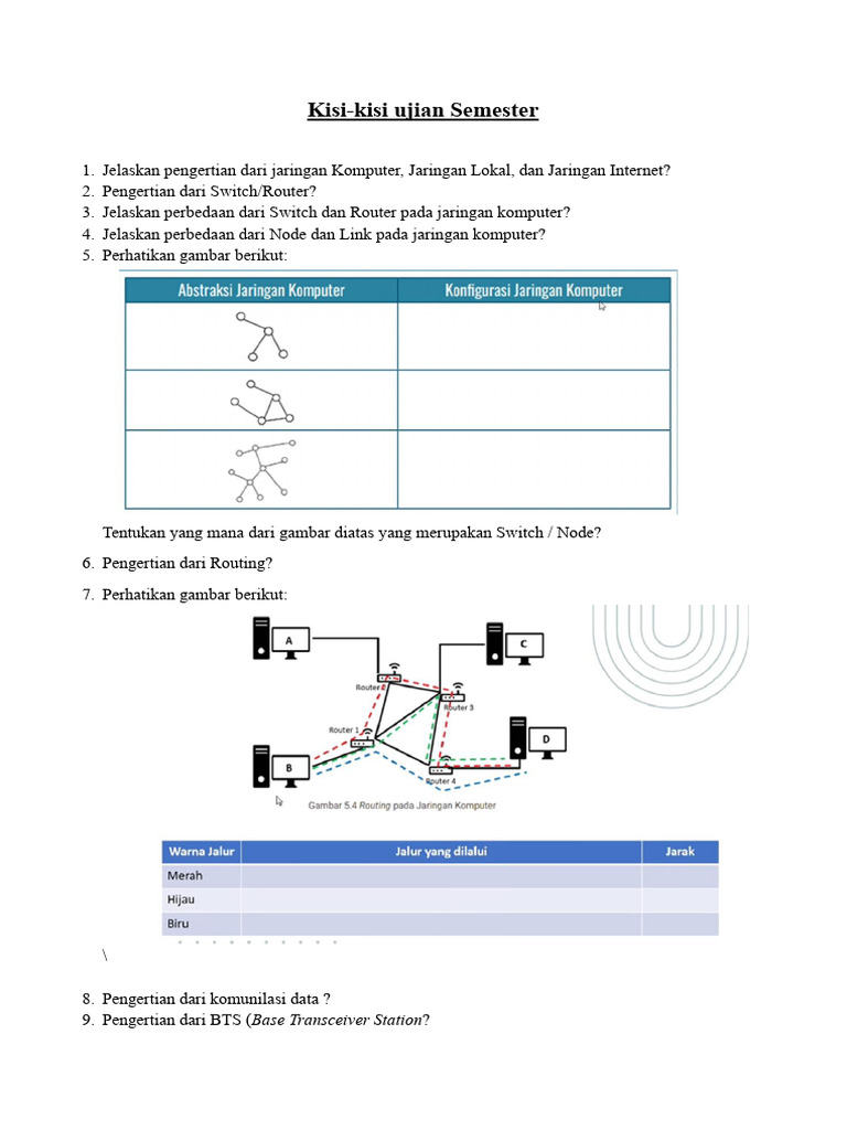 Kisi-Kisi Ujian Semester Genap Kelas 8 SMP TP 2024-2025 | PDF