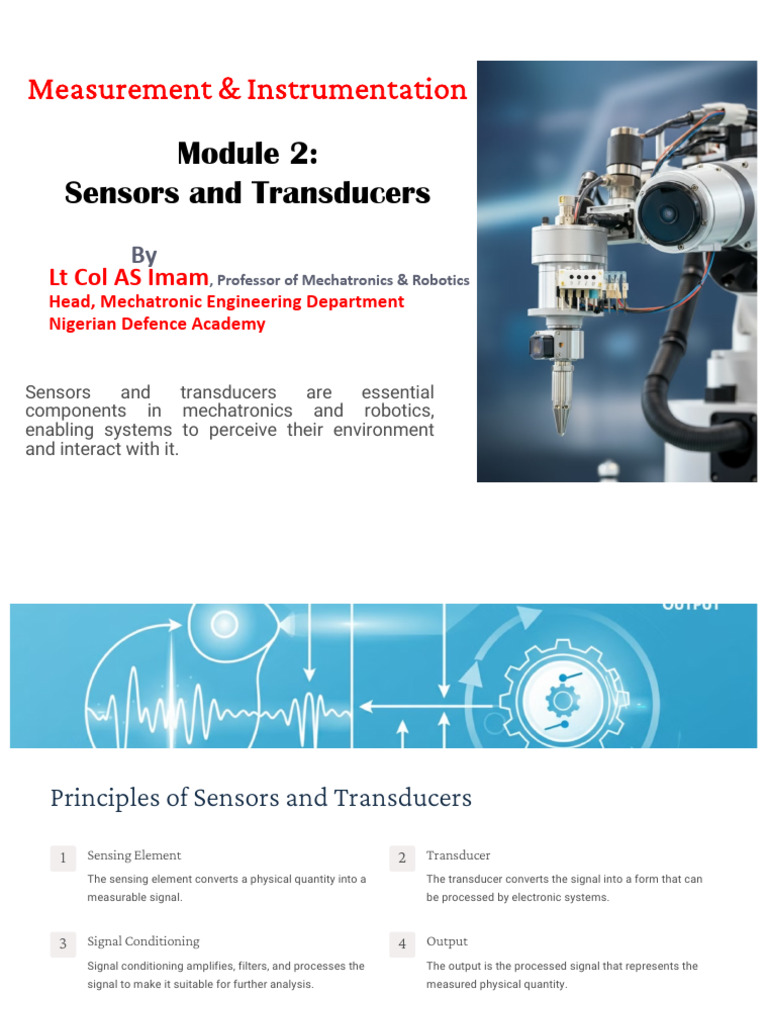 Module 2-Sensors-and-Transducers | PDF | Sensor | Accuracy And Precision