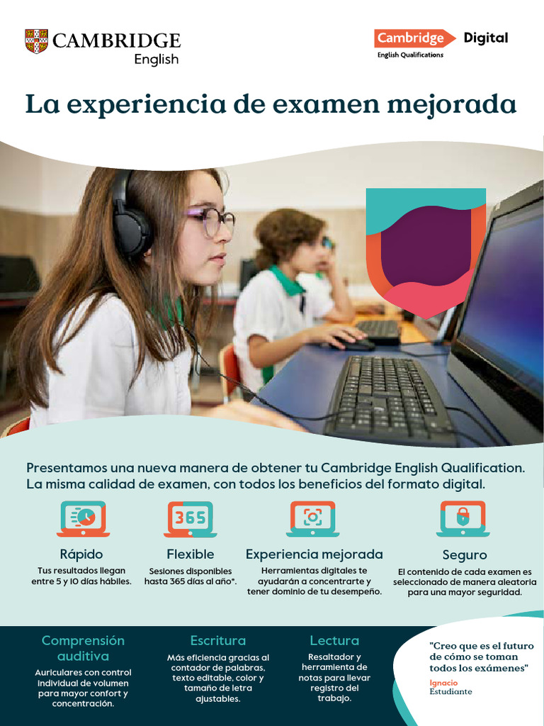 Exámenes Digitales de Cambridge: Ventajas | PDF | Informática