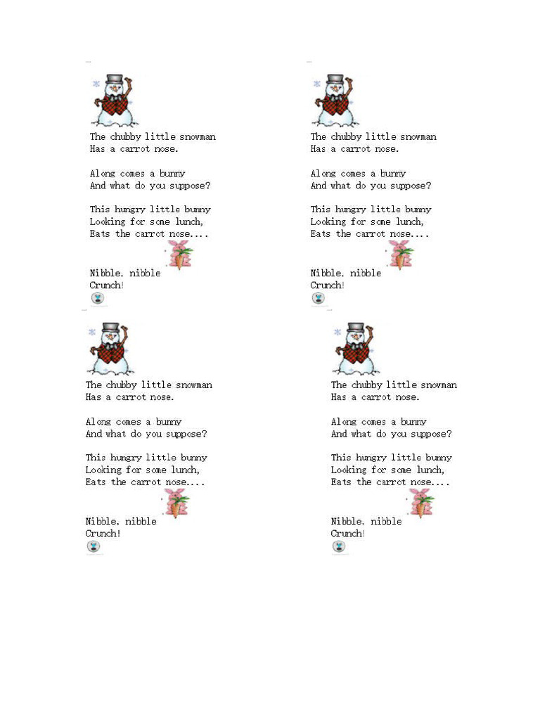 My Snowman: A Winter Poem for Kids | PDF
