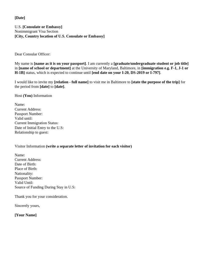 Sample Invitation Letter (B2) | PDF