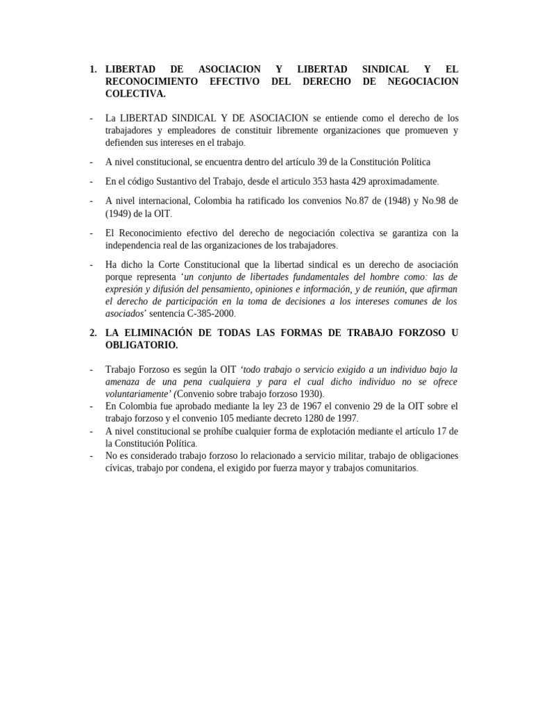 Principios Oit | PDF