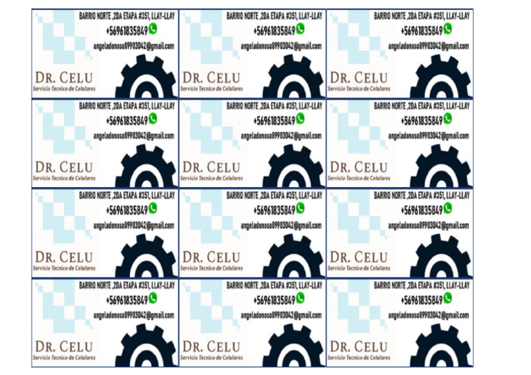 Tarjeta de Presentacion Doc Celu | PDF