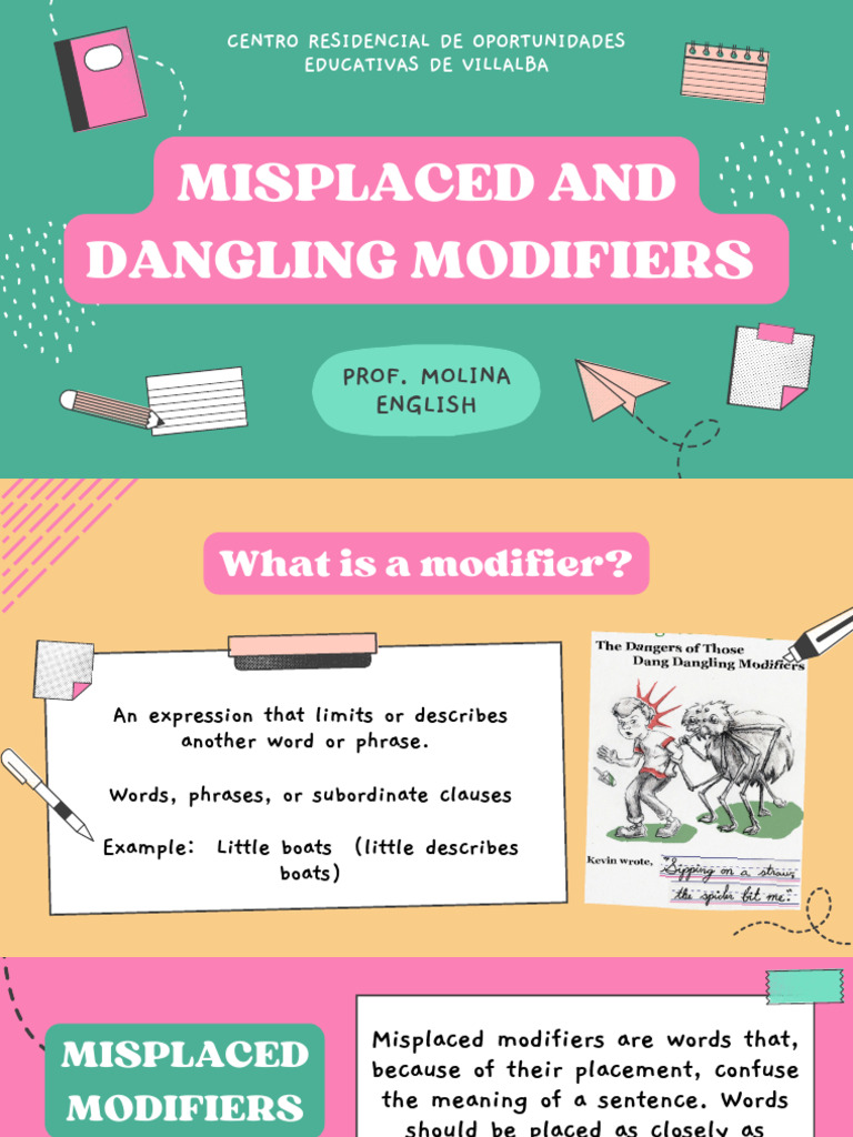 Misplaced - Dangling Modifiers | PDF | Grammar | Syntax
