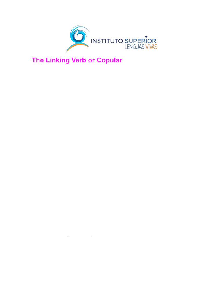 20 - The Linking or Copular Verb | PDF | Verb | Subject (Grammar)