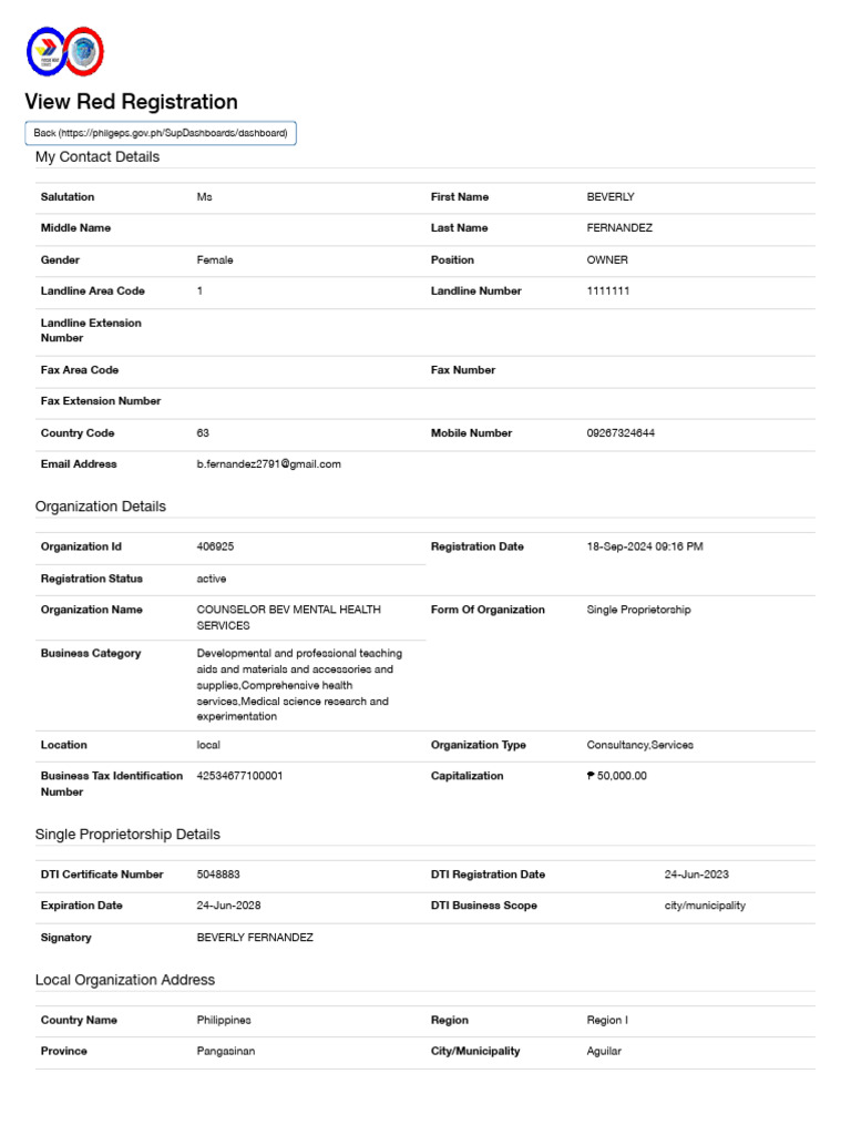 Red Registration for Counselor Bev Services | PDF