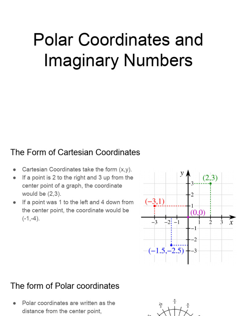 Polar Coordinates and Imaginary Numbers (1) | PDF