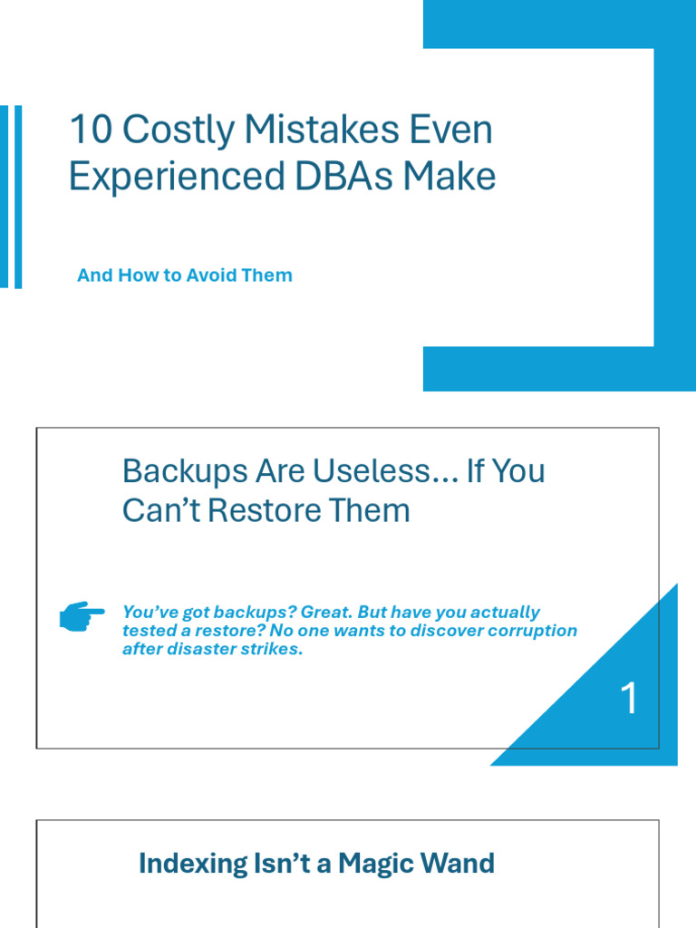 Even The Best DBAs Miss These | PDF | Information Retrieval | Data ...