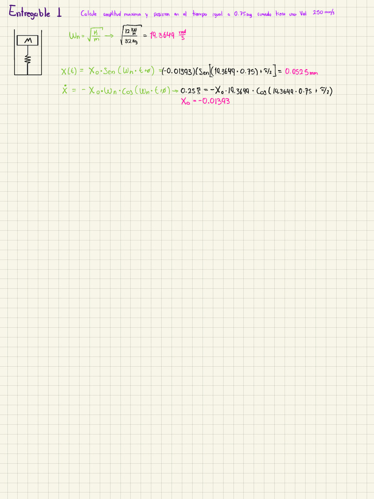 Entregable 1 Vibraciones Dagg | PDF