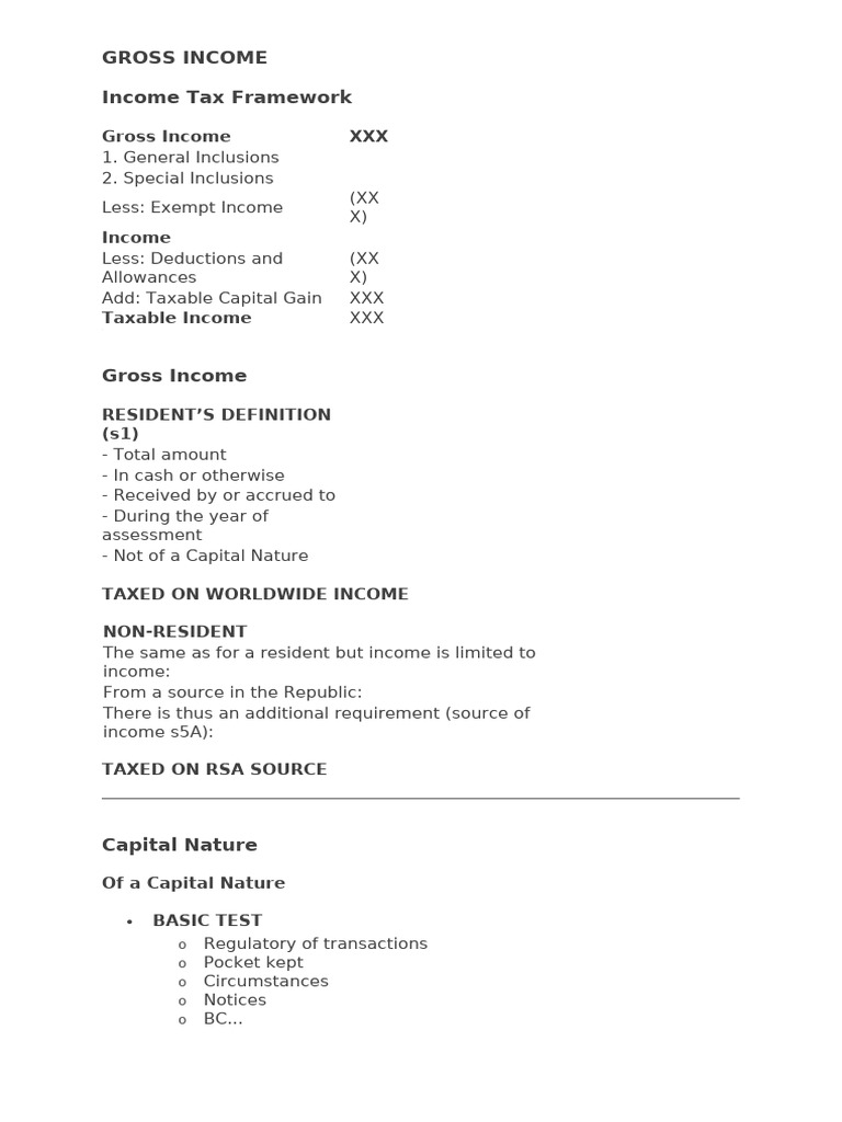 Gross Income + Special Inclusions | PDF | Lease | Gross Income