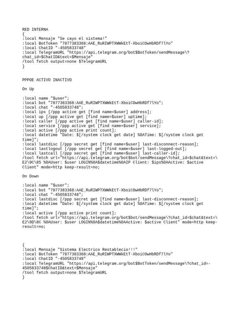 Script Telegrammicrotikispinterbotarmando | PDF | Telecommunications