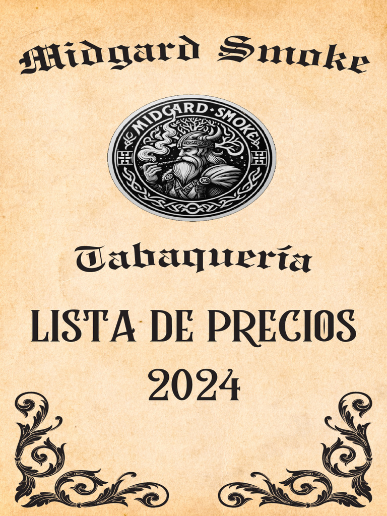 Listado de Precios Midgard Smoke Tabaquería | PDF