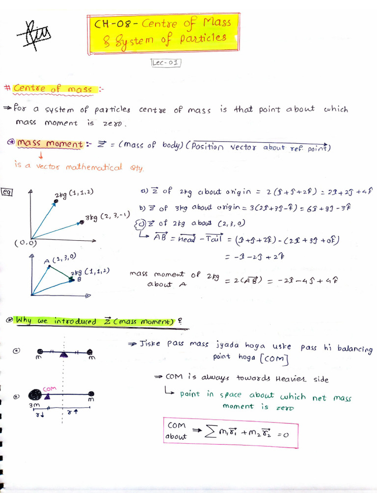 P Centre of Mass | PDF