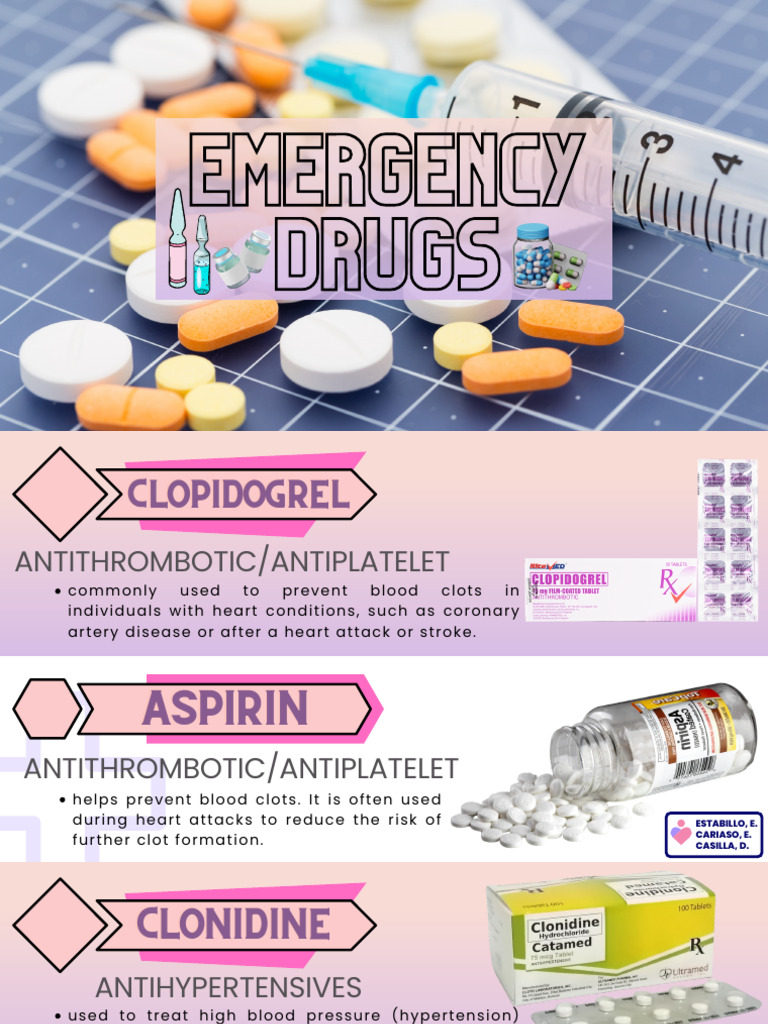 Emergency-Drugs 20240408 065658 0000 | PDF | Analgesic | Asthma