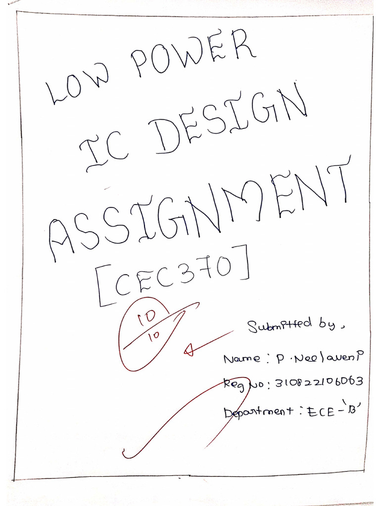Low Power Assignment | PDF