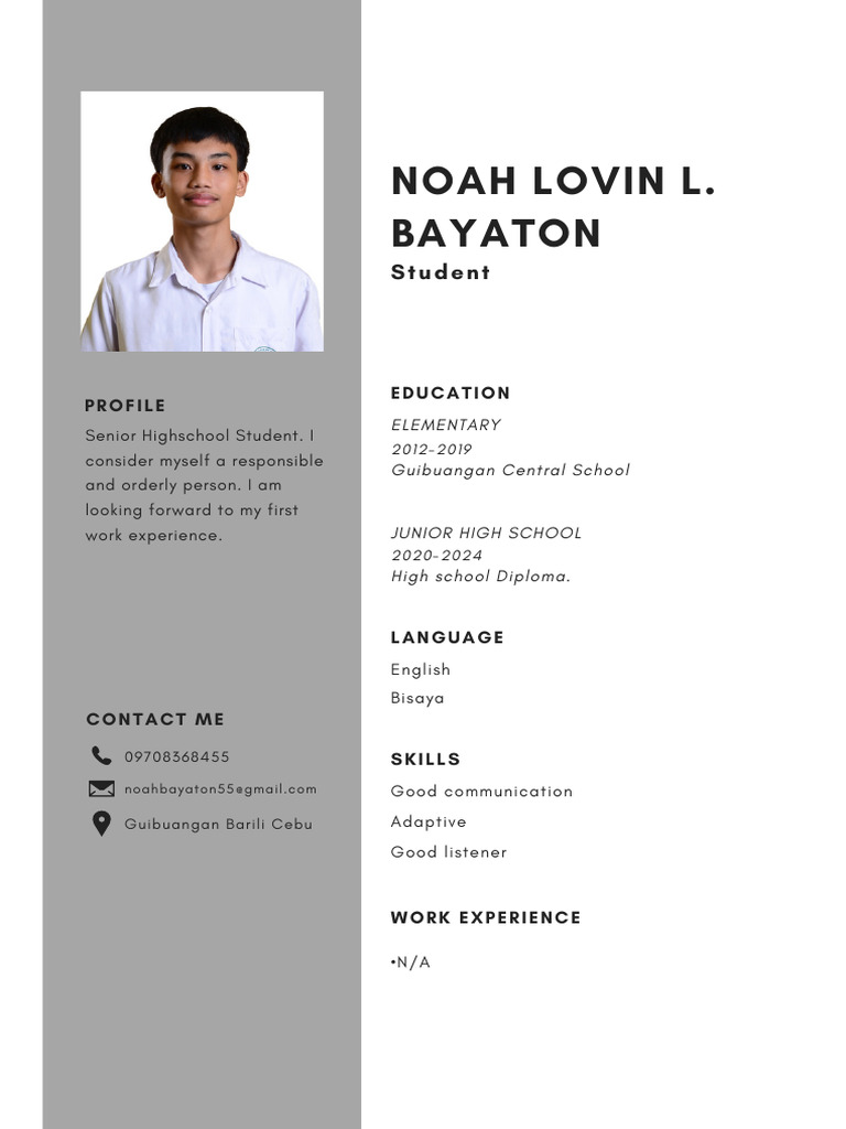 White Simple Student CV Resume - 20250313 - 211842 - 0000 | PDF