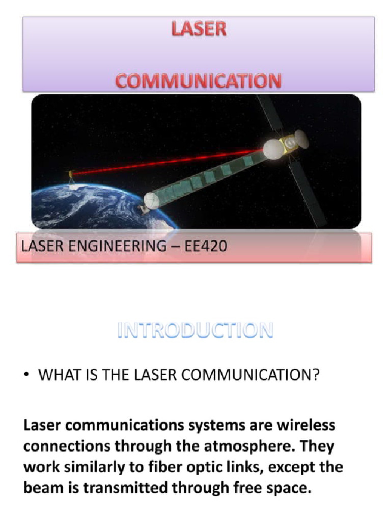 9.laser Communication | PDF